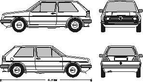 Rabbit Vehicle Template? CAD drawing? Blue Print? | VW Vortex ...